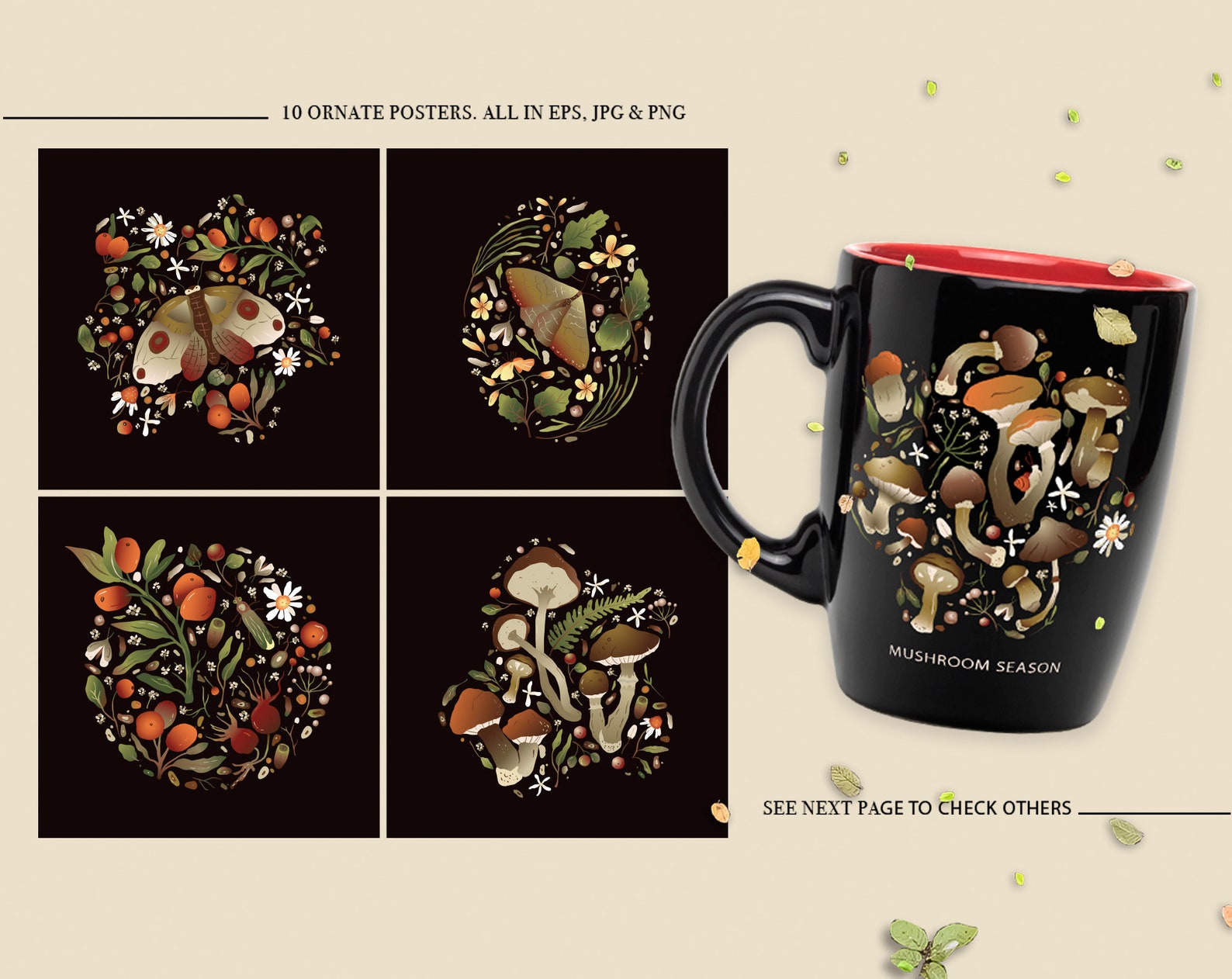 Fall Clipart, Autumn Clipart & Autumn Digital Paper, Forest Clipart for ...