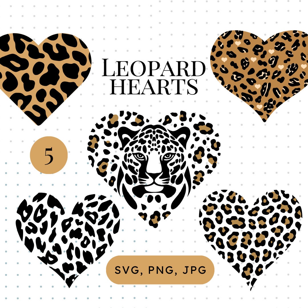 Leopard Heart Svg Leopard Heart Png Valentines Svg Valentines Day Love ...