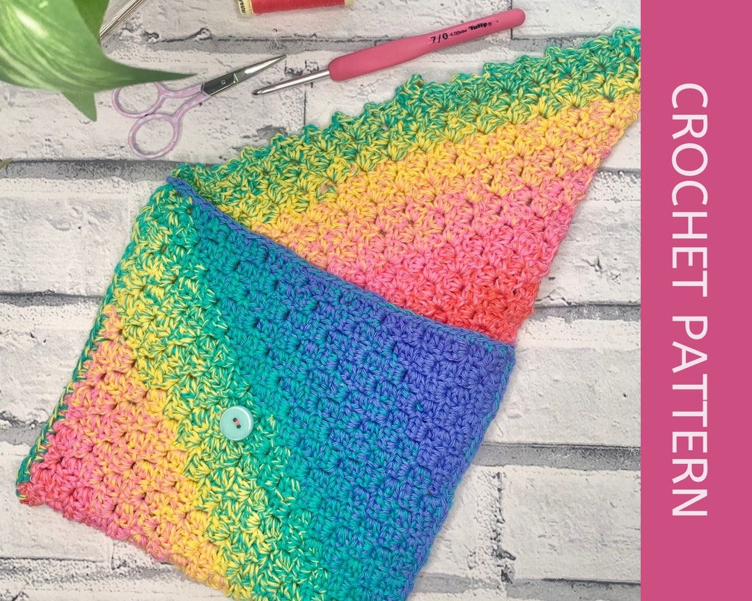 Crochet Clutch Bag Pattern Using Corner to Corner Crochet C2C. - Etsy