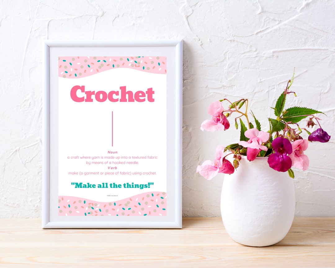 Set of 4 Crochet Posters, Downloadable Poster, Crochet Print, Printable ...