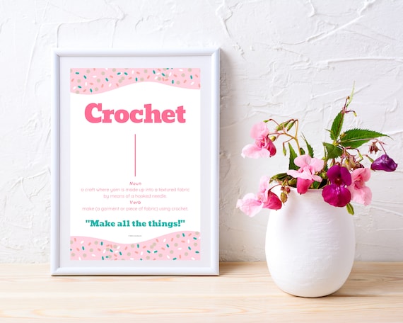 Set of 4 Crochet Posters downloadable poster crochet print | Etsy