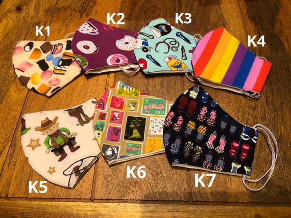 Fun Bright & Colourful Face Masks Reusable/washable - Etsy