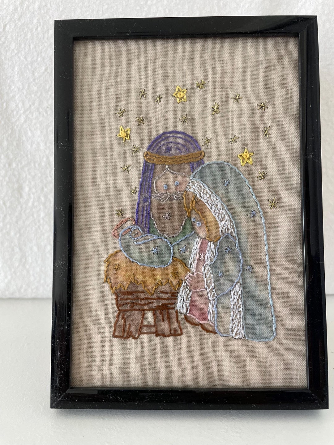 Framed Nativity Scene Wall Hanging (4.5"x 6.5") ~ Item#88 - Etsy