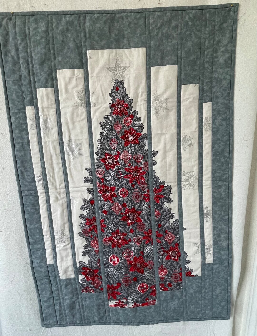 Silver Sparkle Christmas Tree Wall Hanging~(25.5"x 38")~item #16 - Etsy