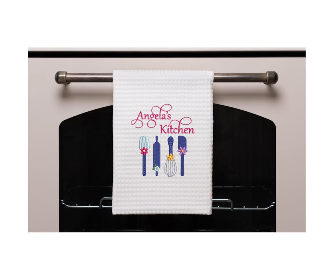 Enhance Your Culinary Space: Personalized Embroidered Kitchen Towels ...