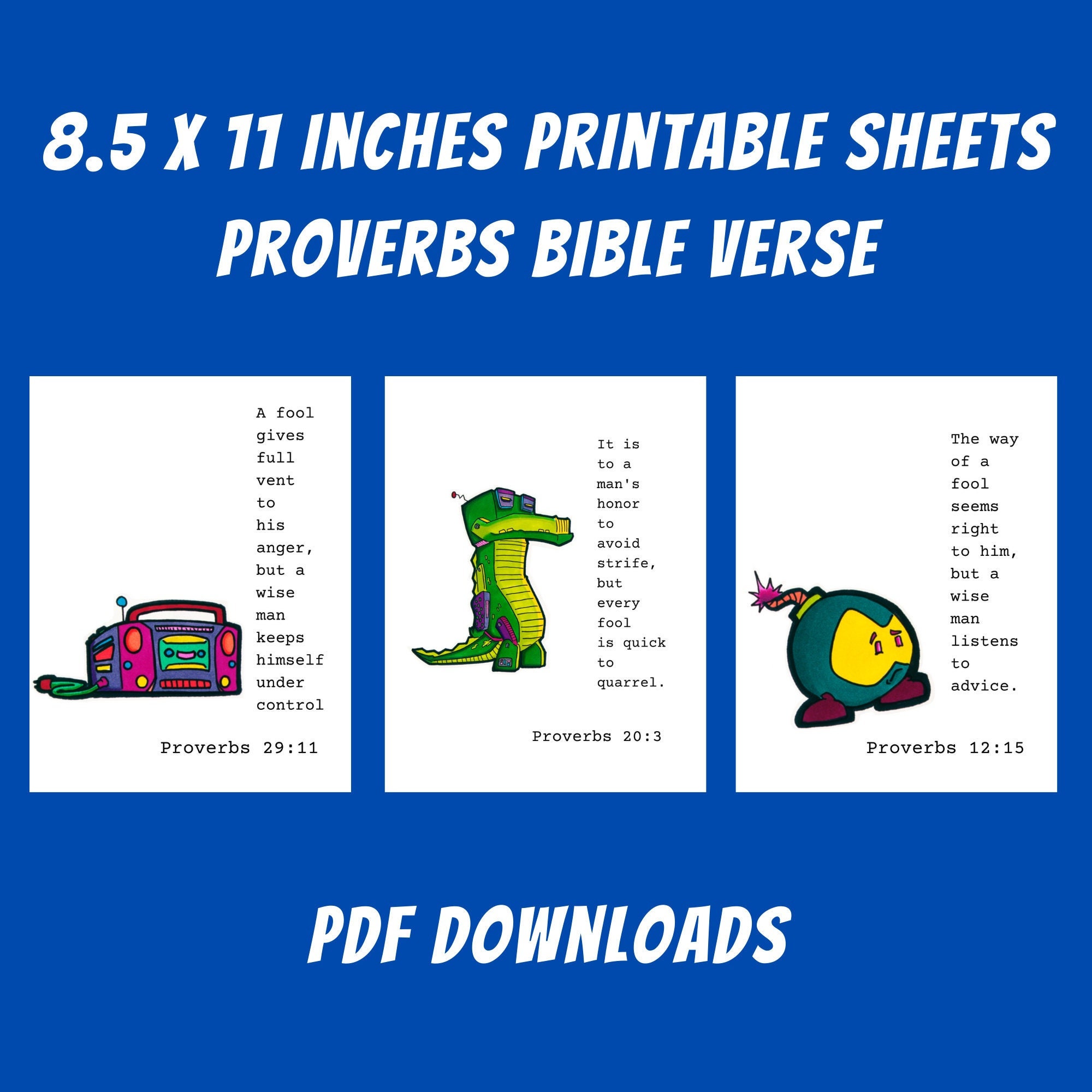 The Book of Proverbs Instant Download & Printable 8.5x11 Inches PDF ...