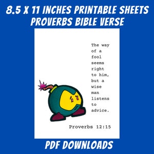 The Book of Proverbs Instant Download & Printable 8.5x11 Inches PDF ...