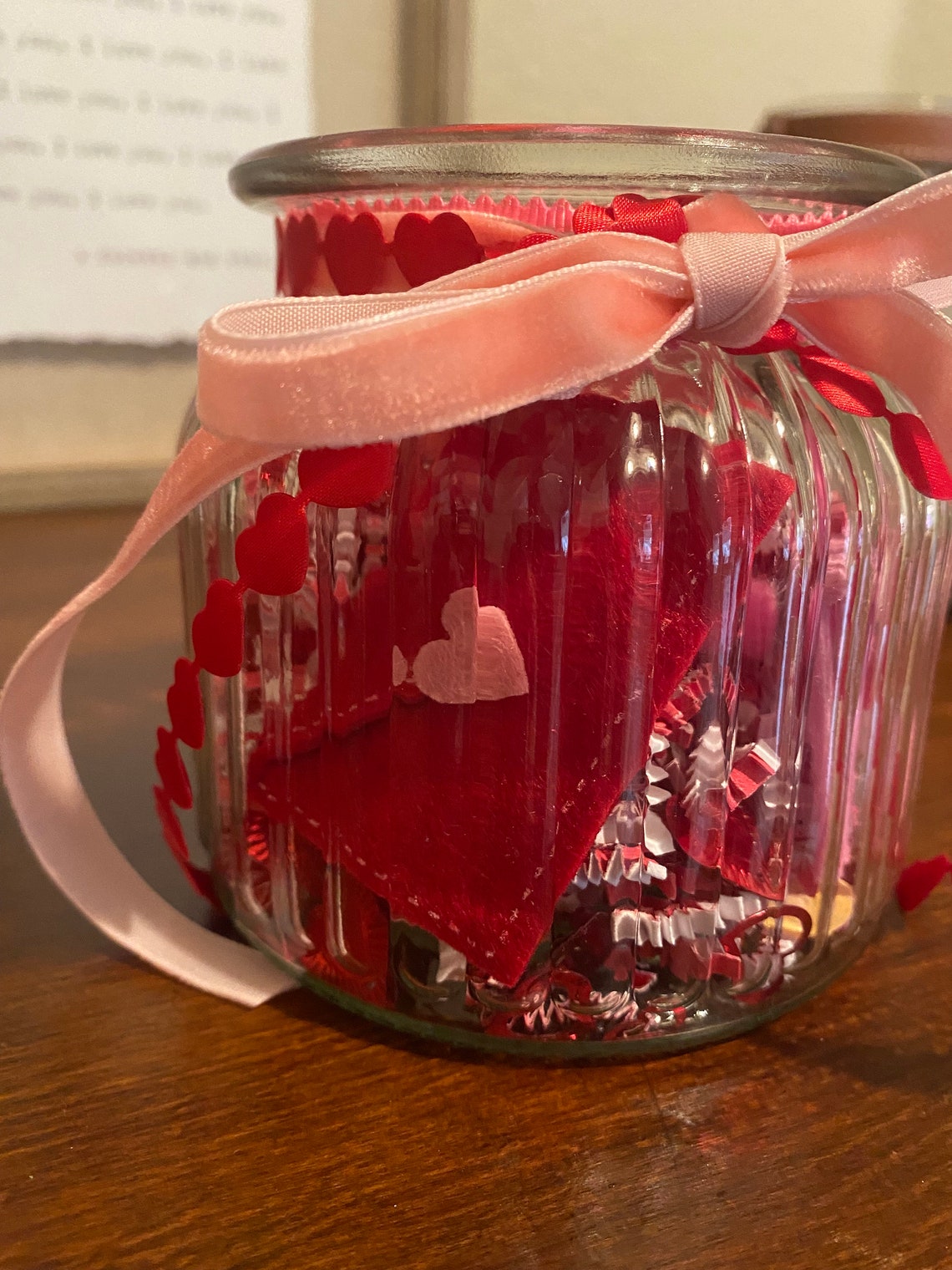 Valentines Day Glass Jar With Heart Lid - Etsy