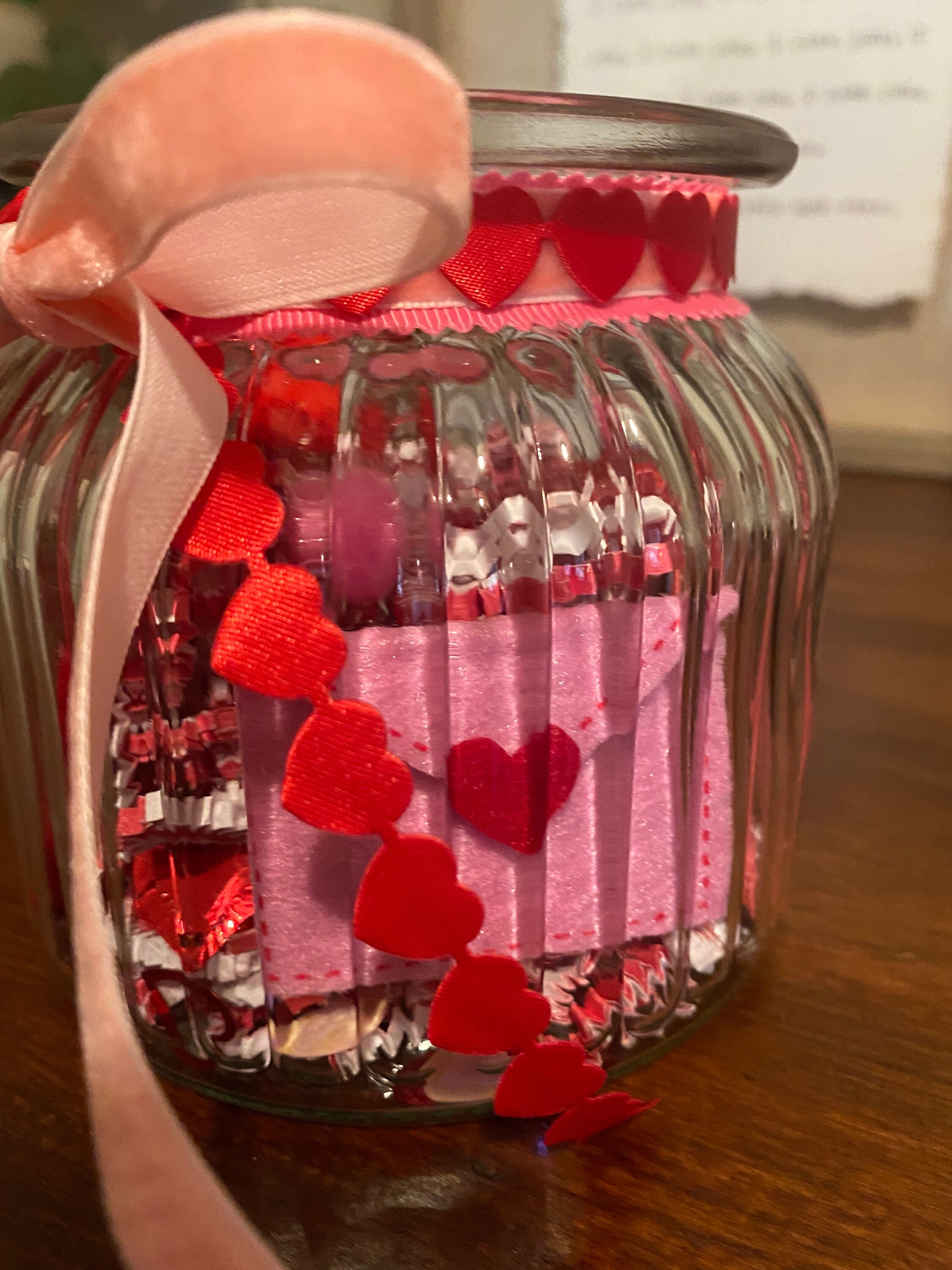 Valentines Day Glass Jar With Heart Lid - Etsy