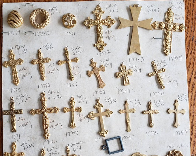 Antique Religious Assorted Cross Designs Brass DIY - Etsy