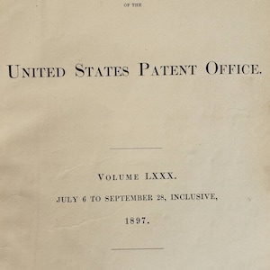 1897 Official Gazette of US Patent Office Bicycles Motors - Etsy