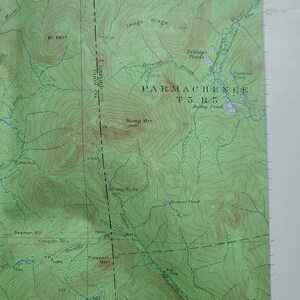 Antique Second Lake, New Hampshire 1927 US Geological Survey Map ...