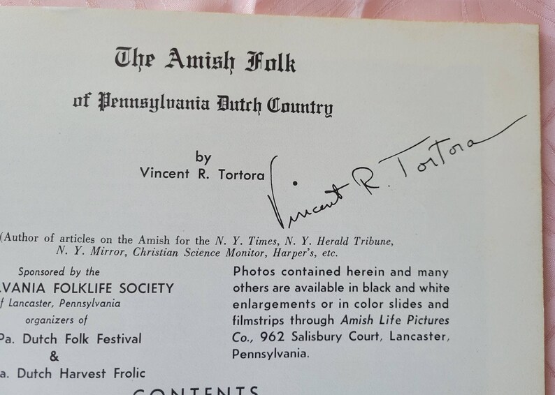 1962 the Amish Folk in Words and Pictures Customs - Etsy