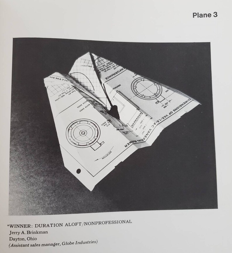 1967 the Great International Paper Airplane Book 20 - Etsy