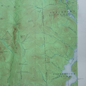 Antique Second Lake, New Hampshire 1927 US Geological Survey Map ...