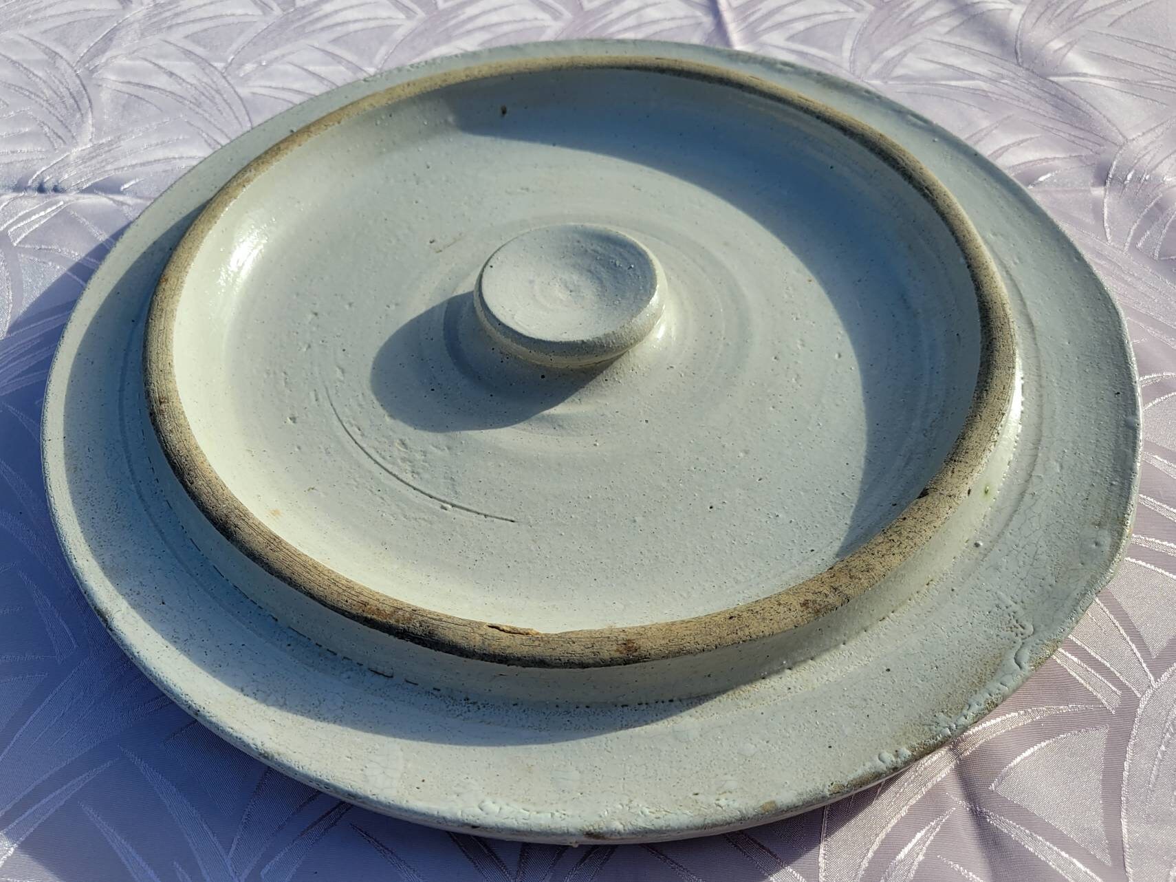 Antique Crock Cover 5 Gallon Crock Lid Button Top - Etsy