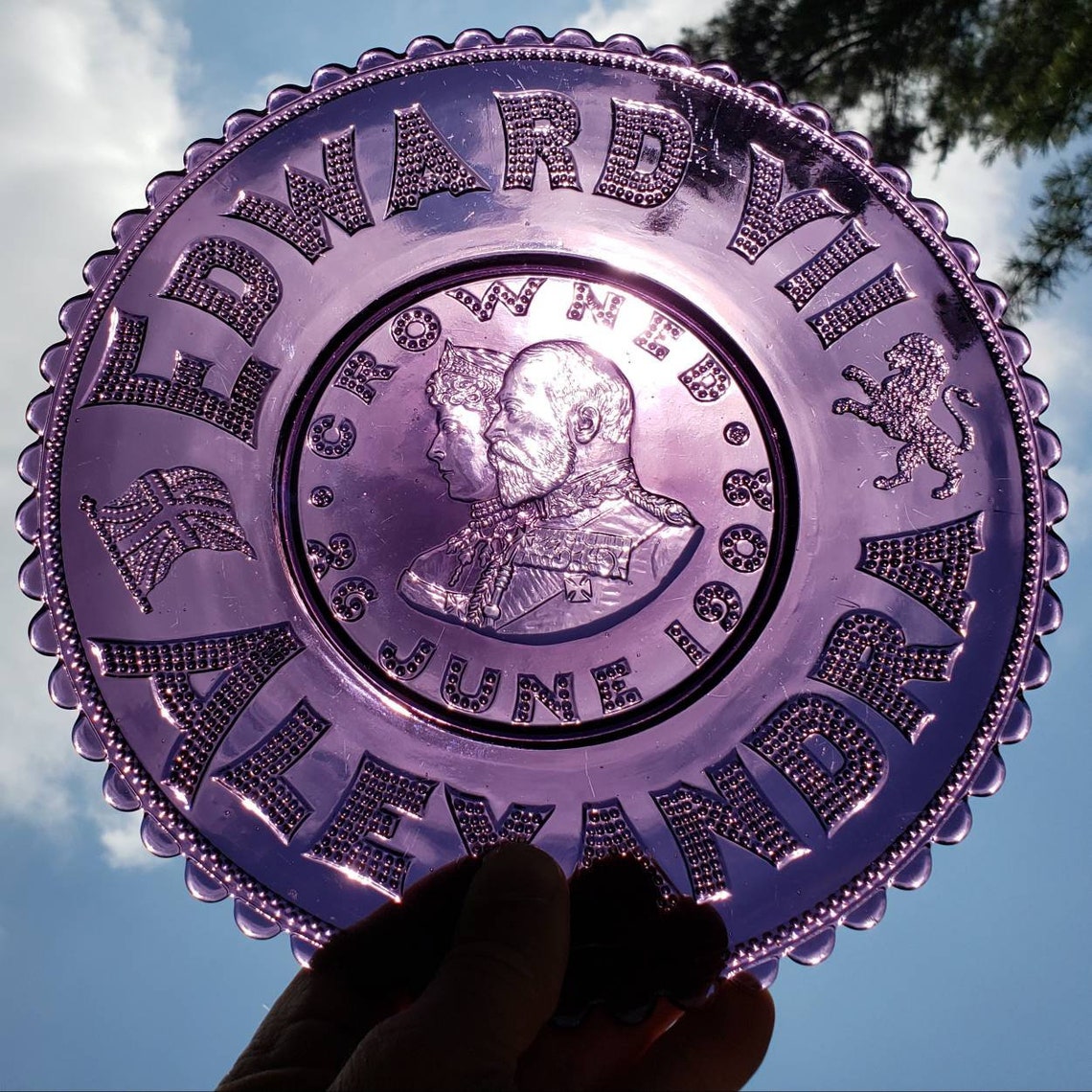 Amethyst 1905 Coronation Plate Edward VII England - Etsy
