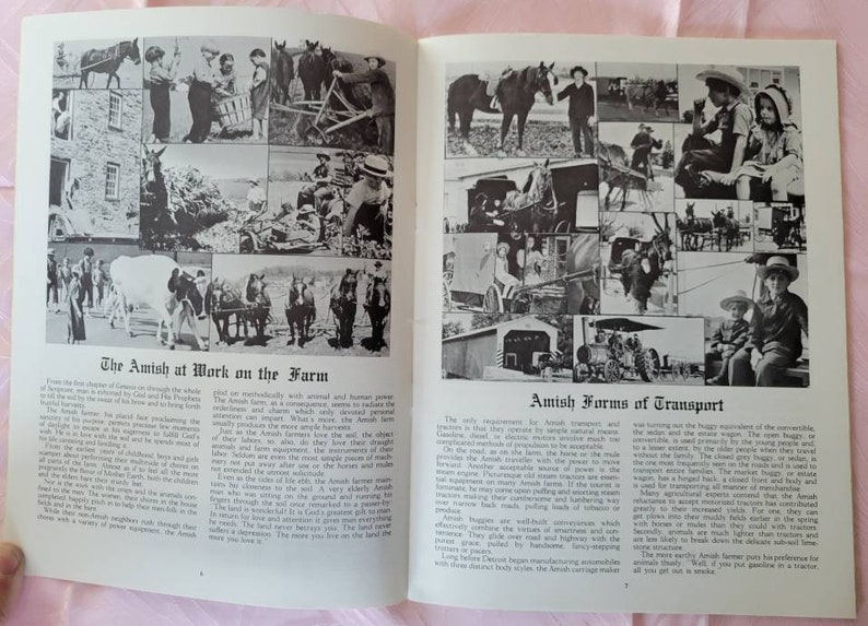 1962 the Amish Folk in Words and Pictures Customs - Etsy