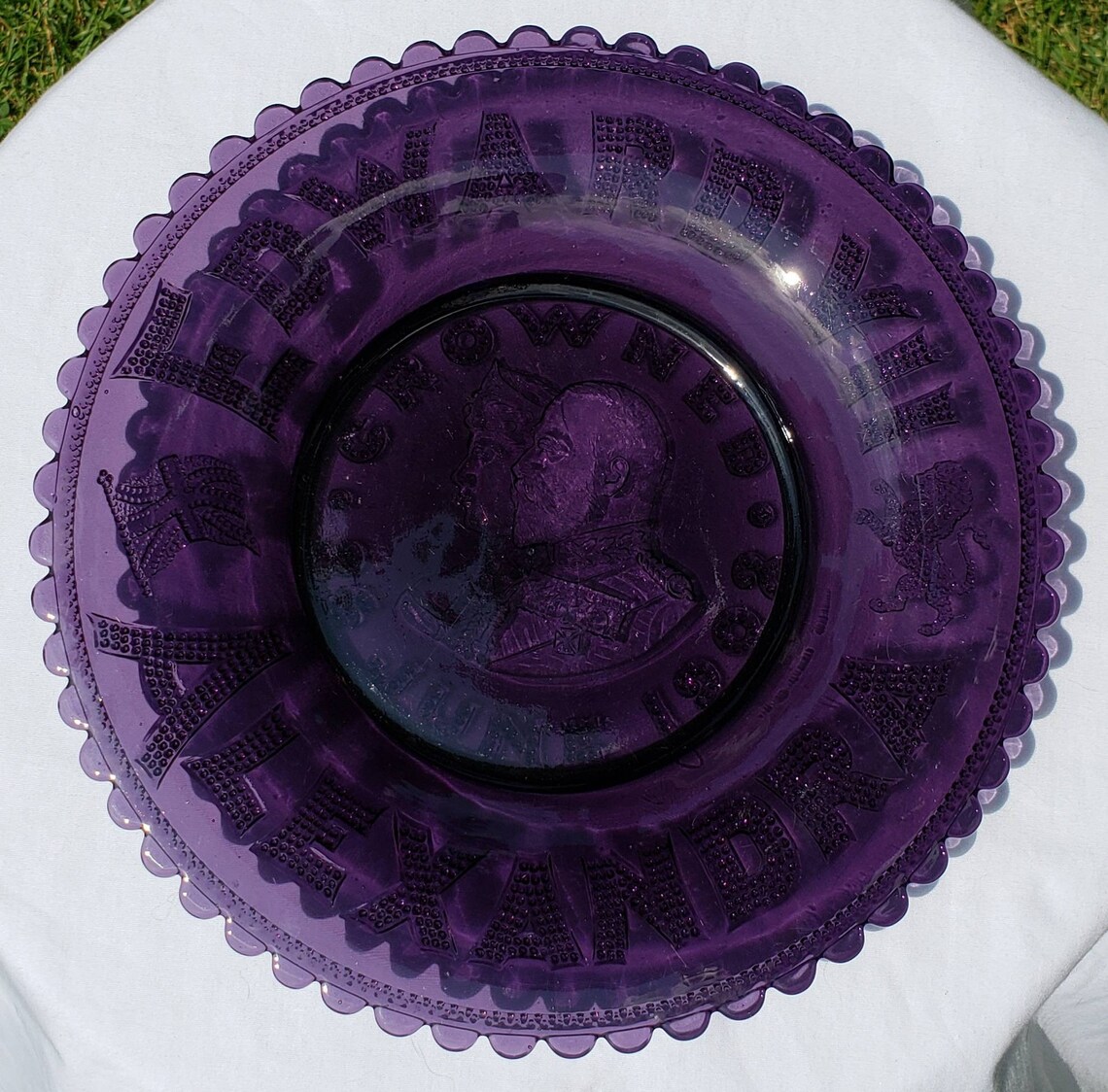 Amethyst 1905 Coronation Plate Edward VII England - Etsy