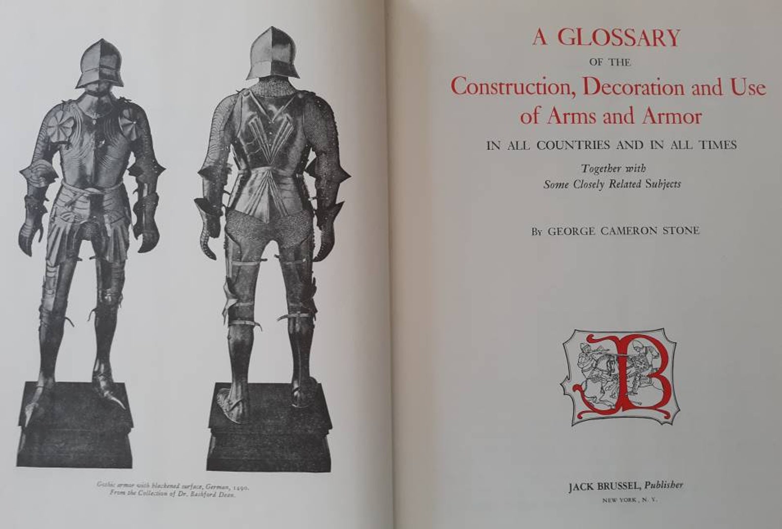 1961 Glossary of Arms & Armor Construction Decoration Use - Etsy
