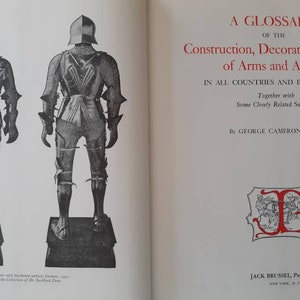 1961 Glossary of Arms & Armor Construction Decoration Use - Etsy