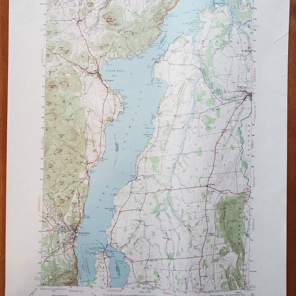 Antique Lake Champlain Map - Etsy
