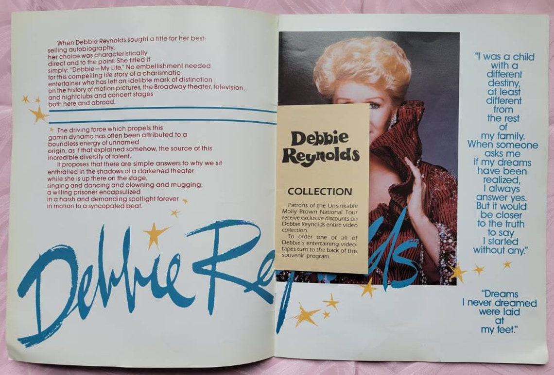 1980's Vintage Debbie Reynolds Signed Autographed | Etsy