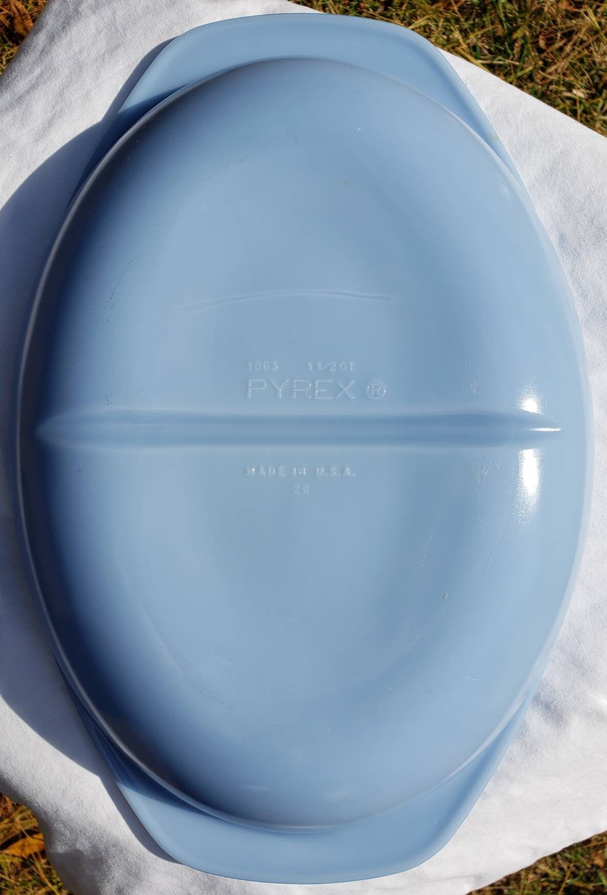 Delphite Pyrex Casserole Bluebelle Divided Serving Bowl | Etsy