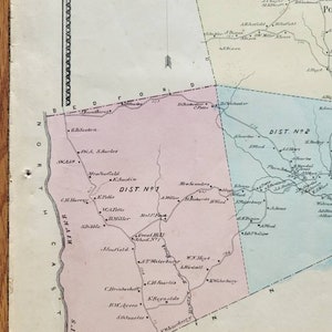 1867, Poundridge, New York, Westchester County, Color, Map, Boutonville ...