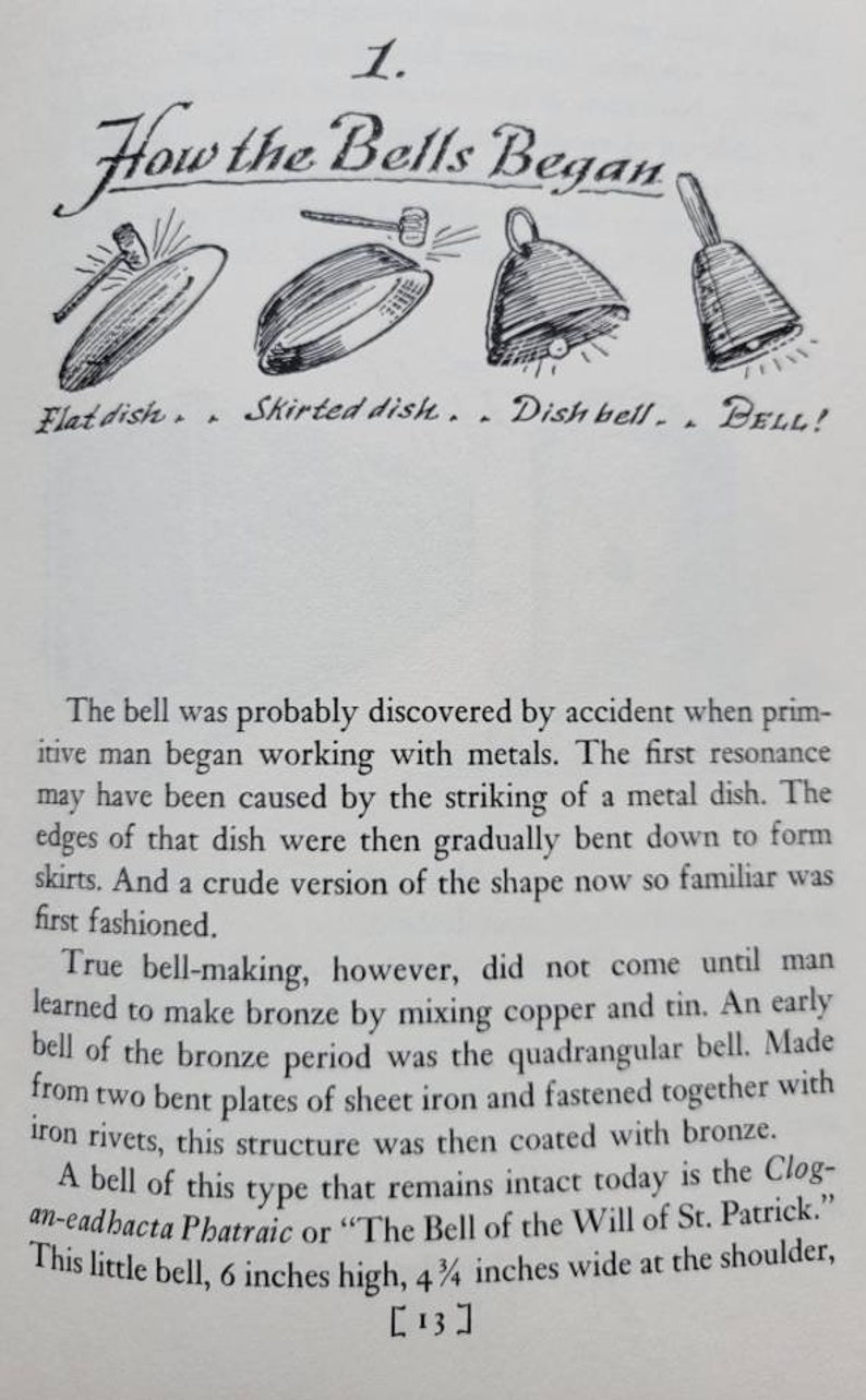 1964 the Little Book of Bells Eric Hatch History Nature - Etsy