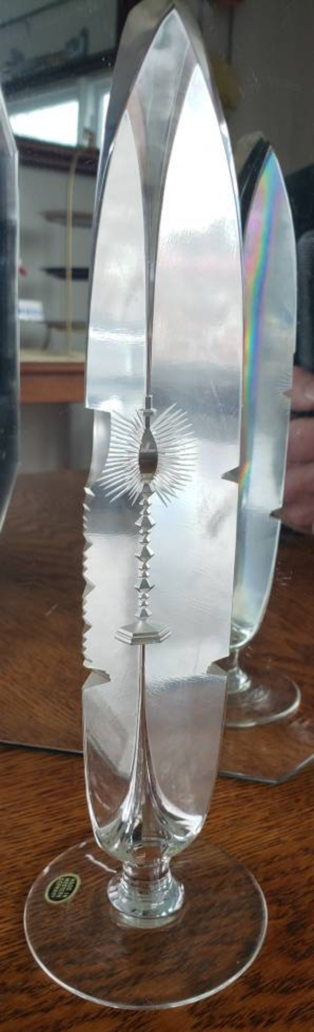 Exquisite Footed Feather Shaped Crystal Prism 8-1/2 - Etsy