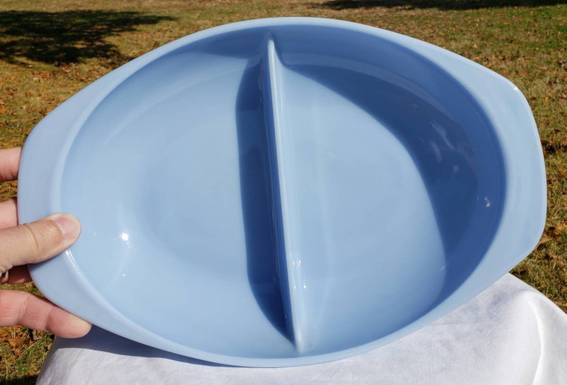 Delphite Pyrex Casserole Bluebelle Divided Serving Bowl - Etsy