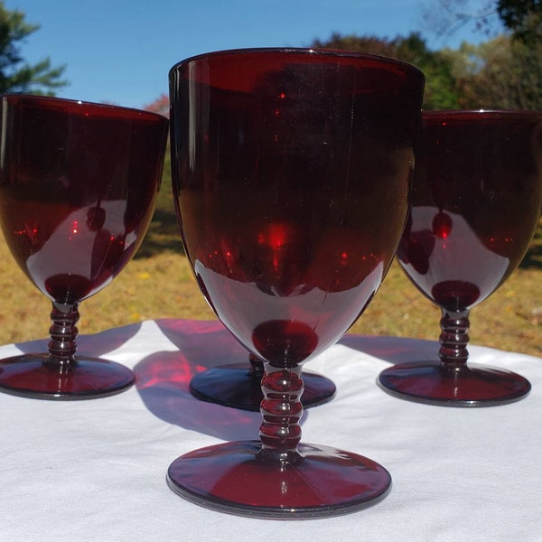 Ruby Red Goblets - Etsy
