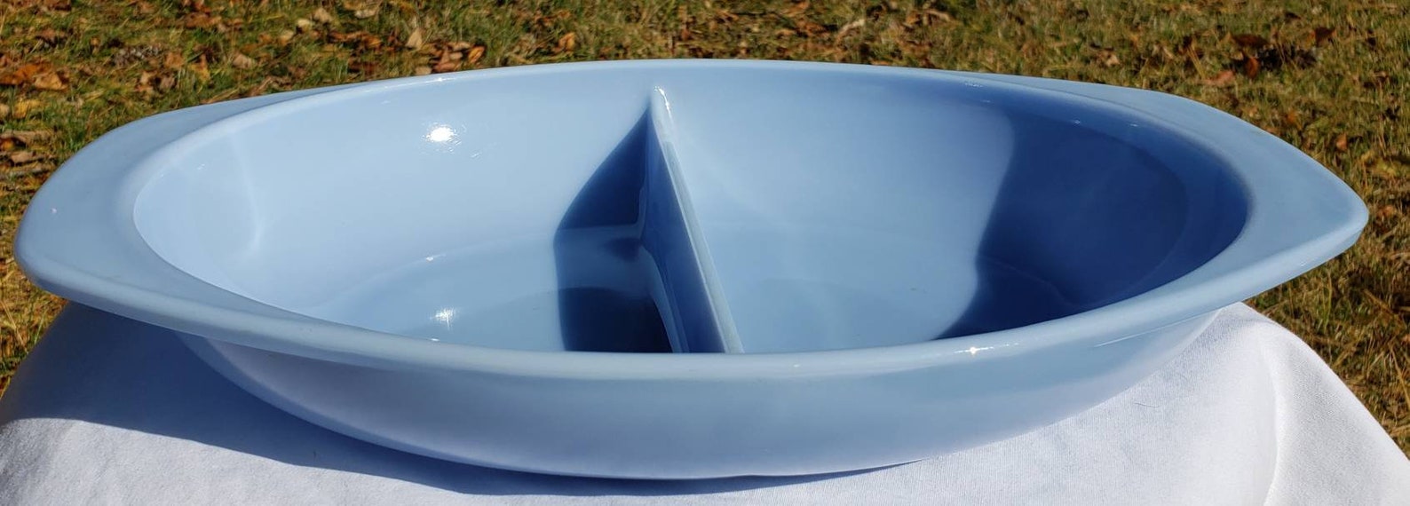 Delphite Pyrex Casserole Bluebelle Divided Serving Bowl - Etsy