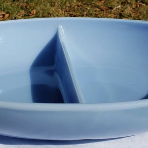 Delphite, Pyrex, Casserole, Bluebelle, Divided, Serving, Bowl, 1-1/2 ...
