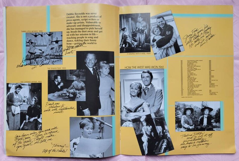 1980's Vintage Debbie Reynolds Signed Autographed - Etsy