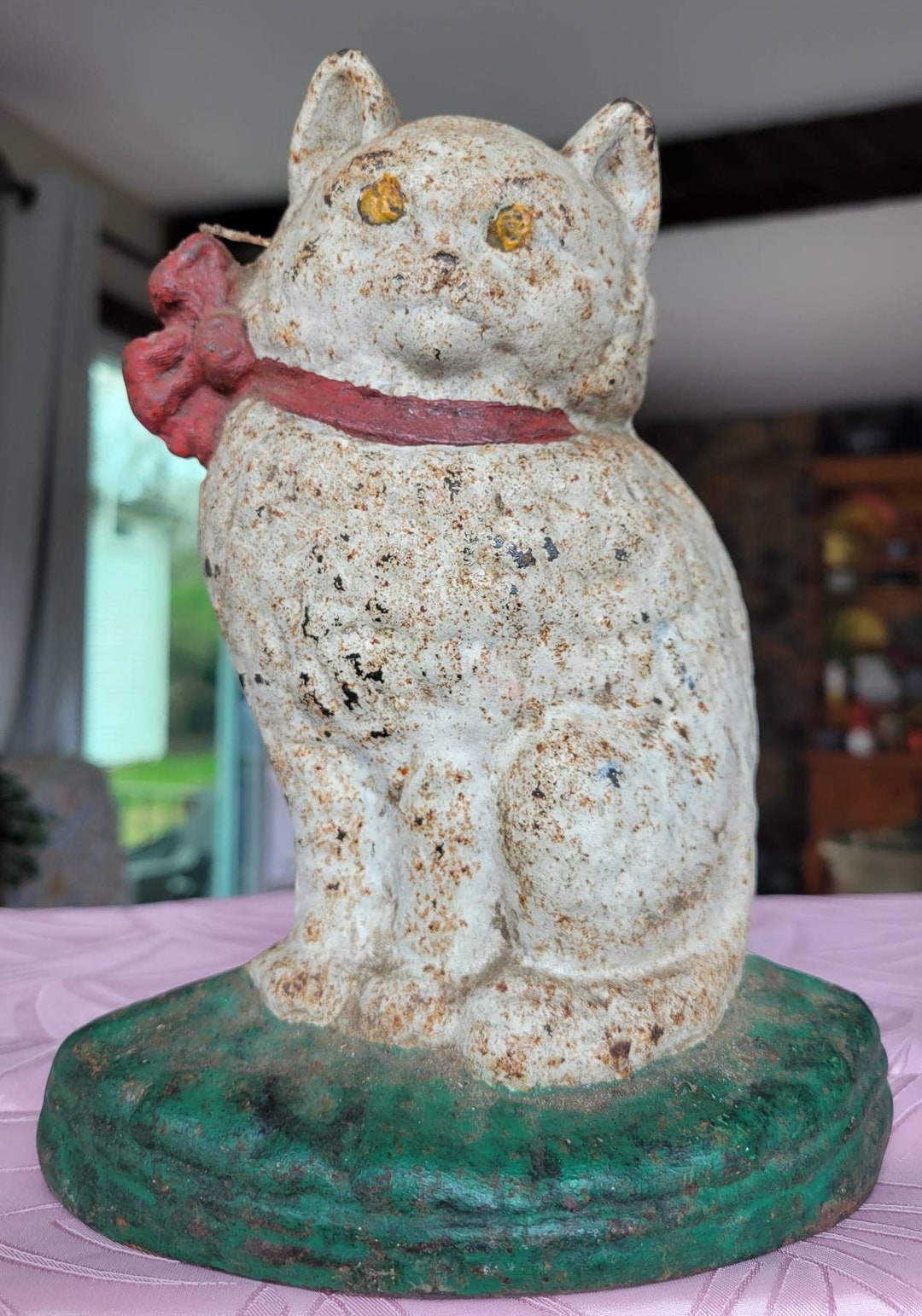 1890's Hubley Cast Iron Cat Door Stop Book End Cat - Etsy