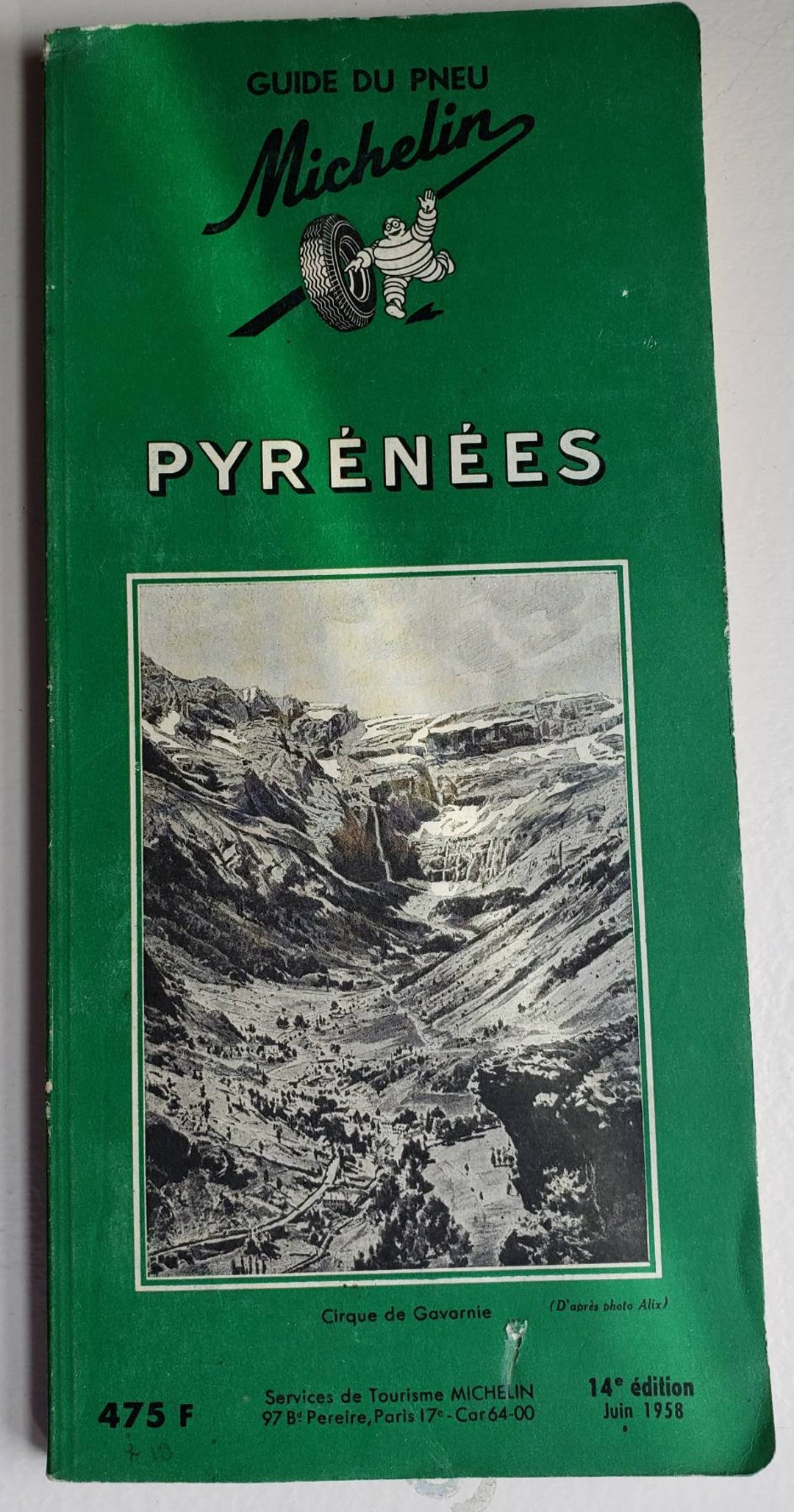 1958, Michelin, Tire, Pyrenees, France, Tour Guide, Maps, Street Maps ...
