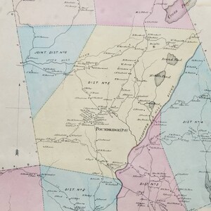 1867, Poundridge, New York, Westchester County, Color, Map, Boutonville ...
