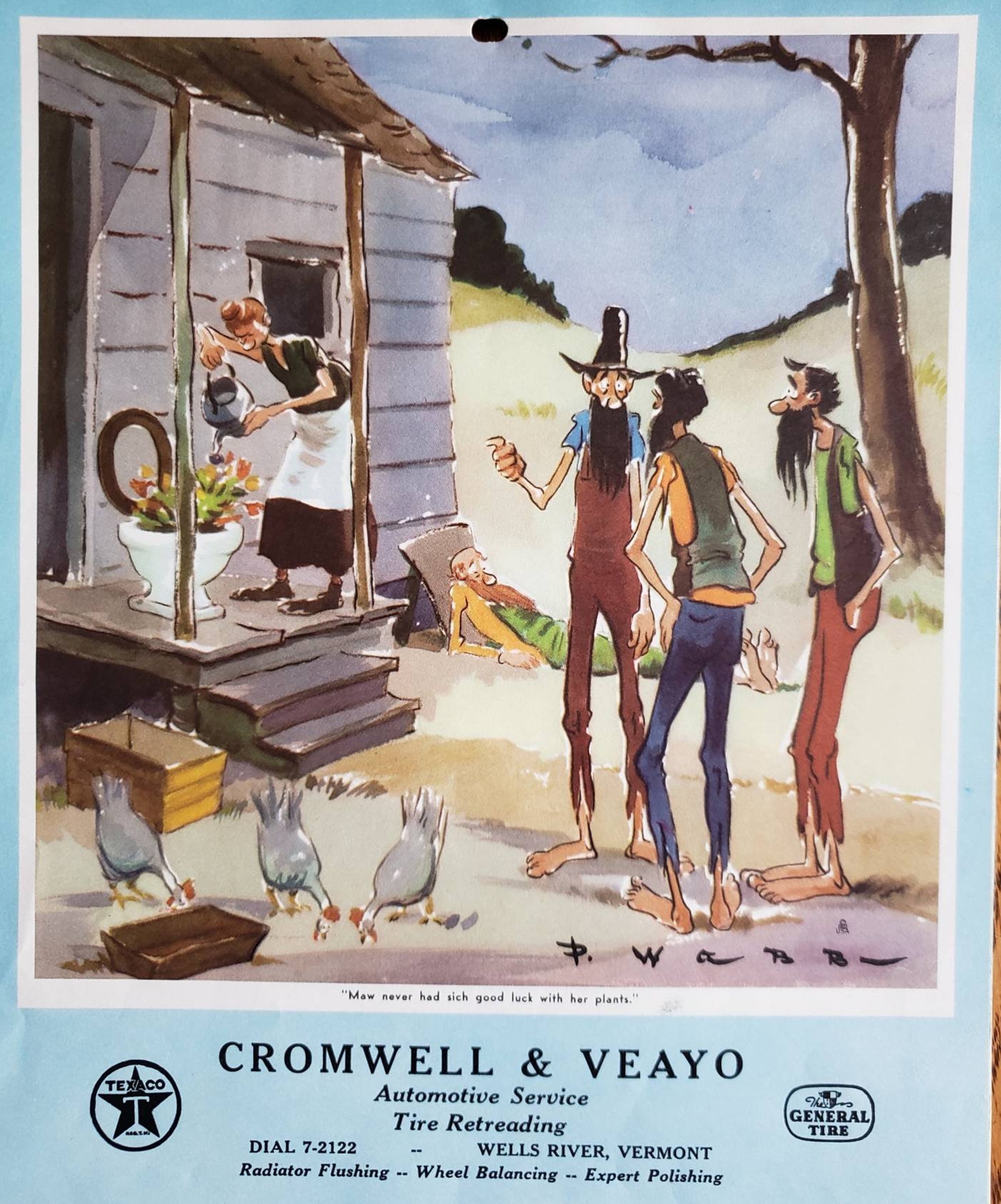 Whimsical 1954 Paul Webb Happy Daze Mountain Boys Texaco | Etsy