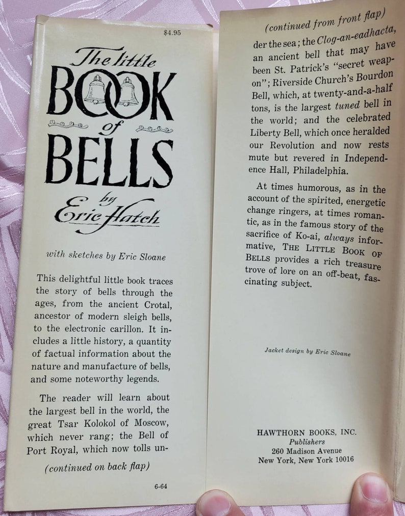 1964 the Little Book of Bells Eric Hatch History Nature - Etsy