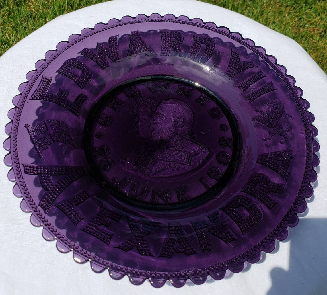 Amethyst 1905 Coronation Plate Edward VII England - Etsy