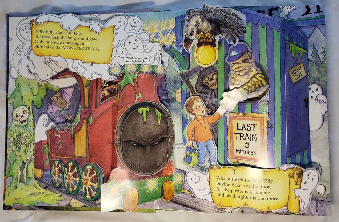 Monster Train Pop-up Book Popup Frankenstein Dracula - Etsy