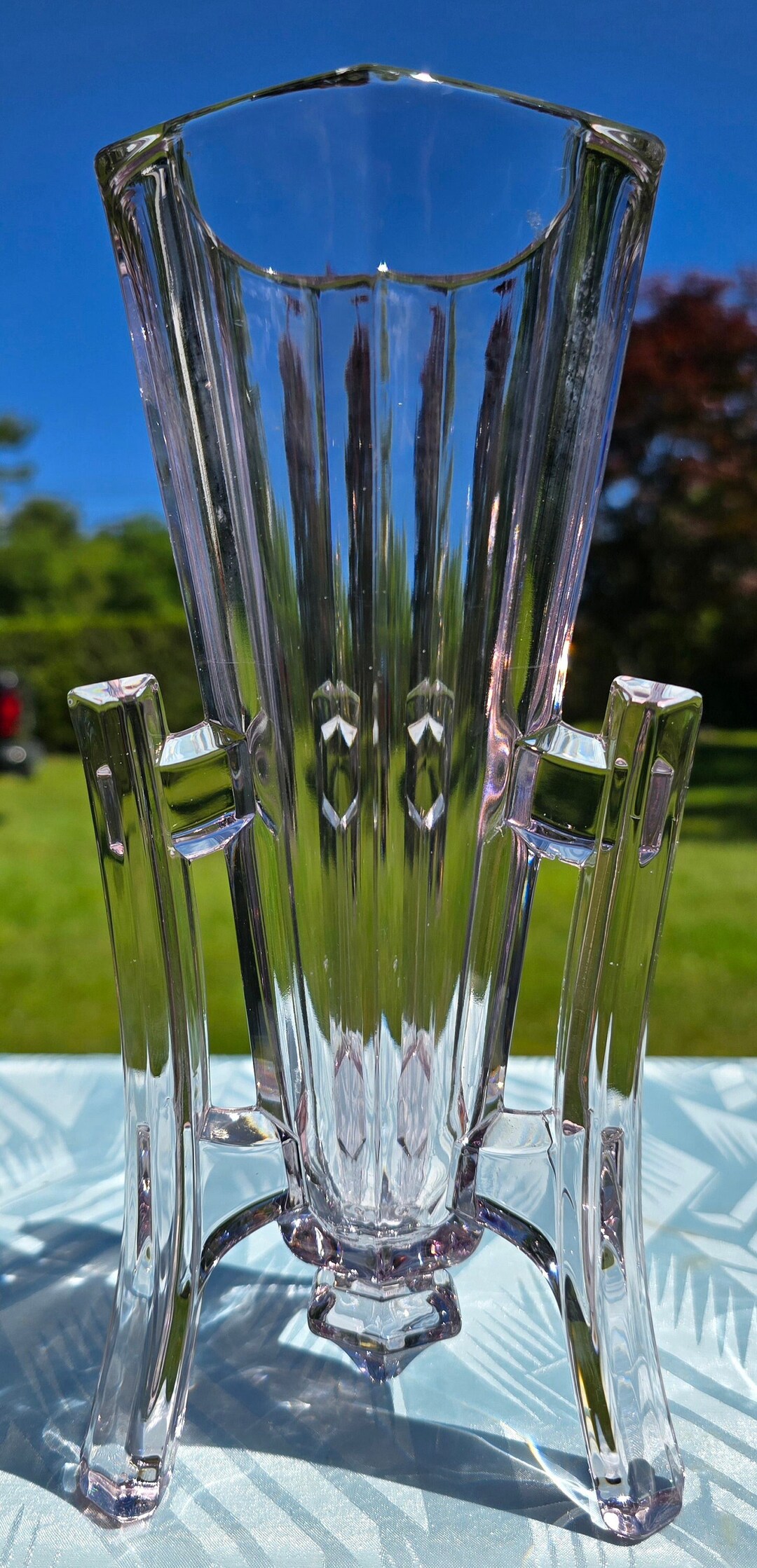 1920s, Art Deco, Inverted Rocket, Vase, Irradiated, Purple Glass ...