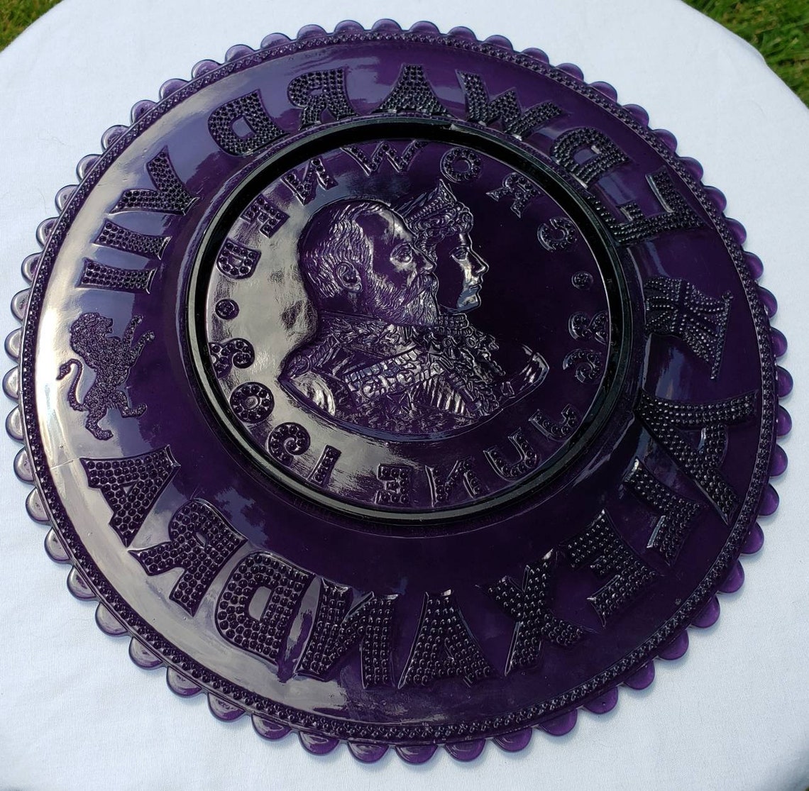 Amethyst 1905 Coronation Plate Edward VII England - Etsy