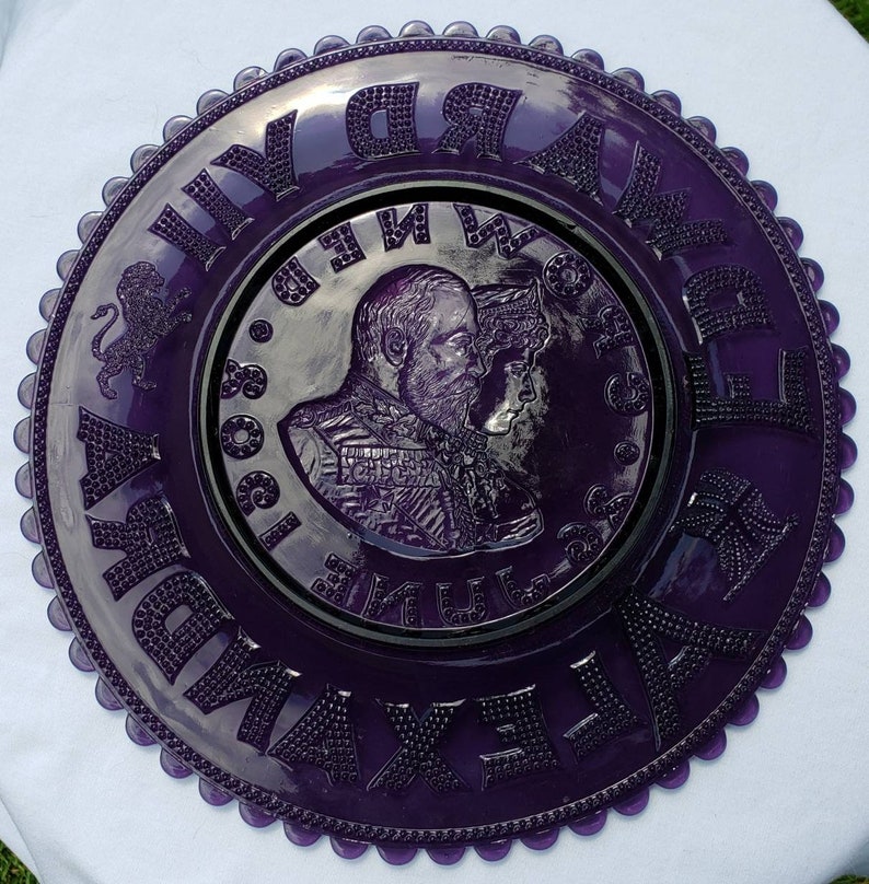 Amethyst 1905 Coronation Plate Edward VII England - Etsy