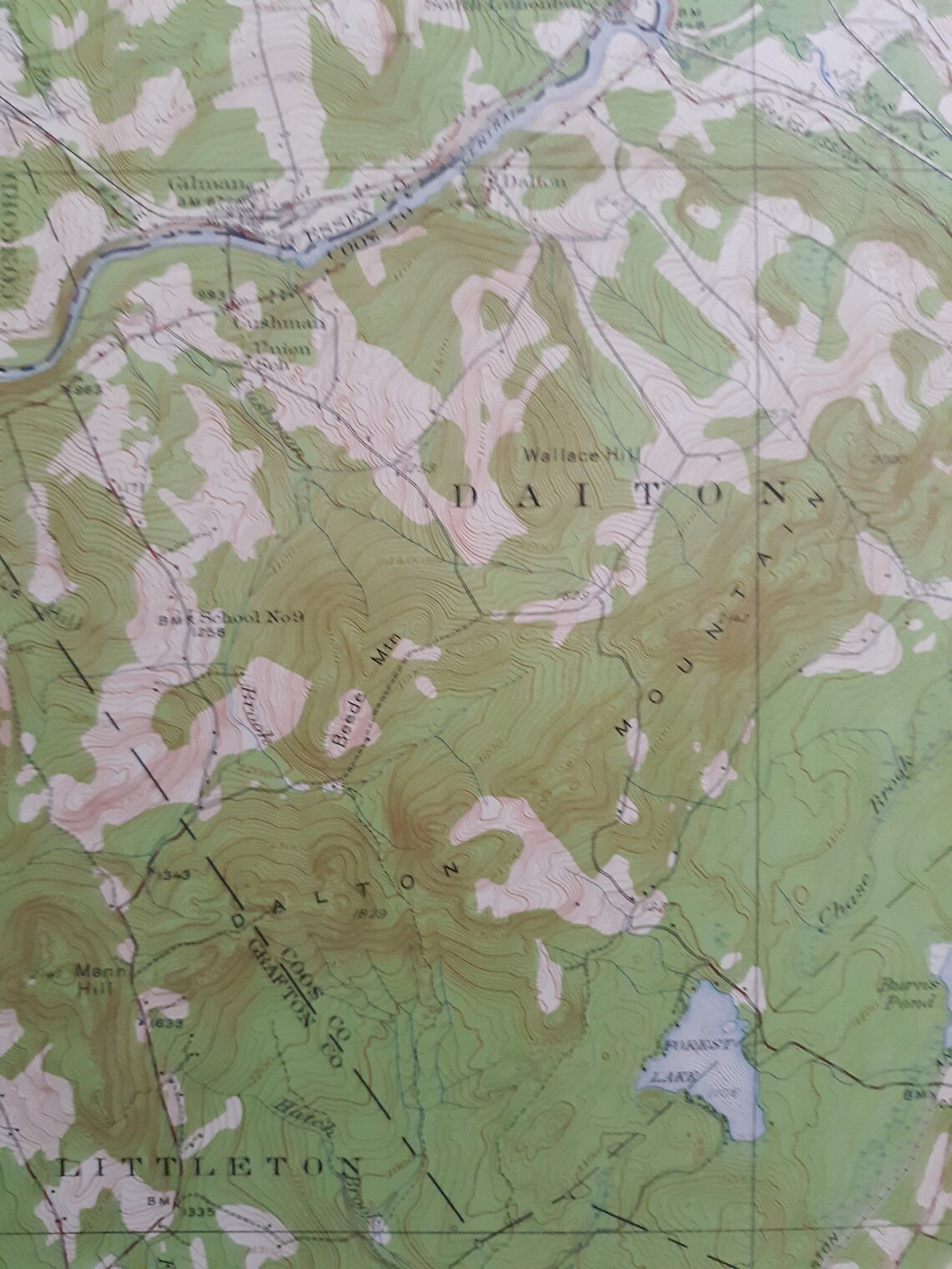 Antique Whitefield New Hampshire 1935 US Geological Survey | Etsy