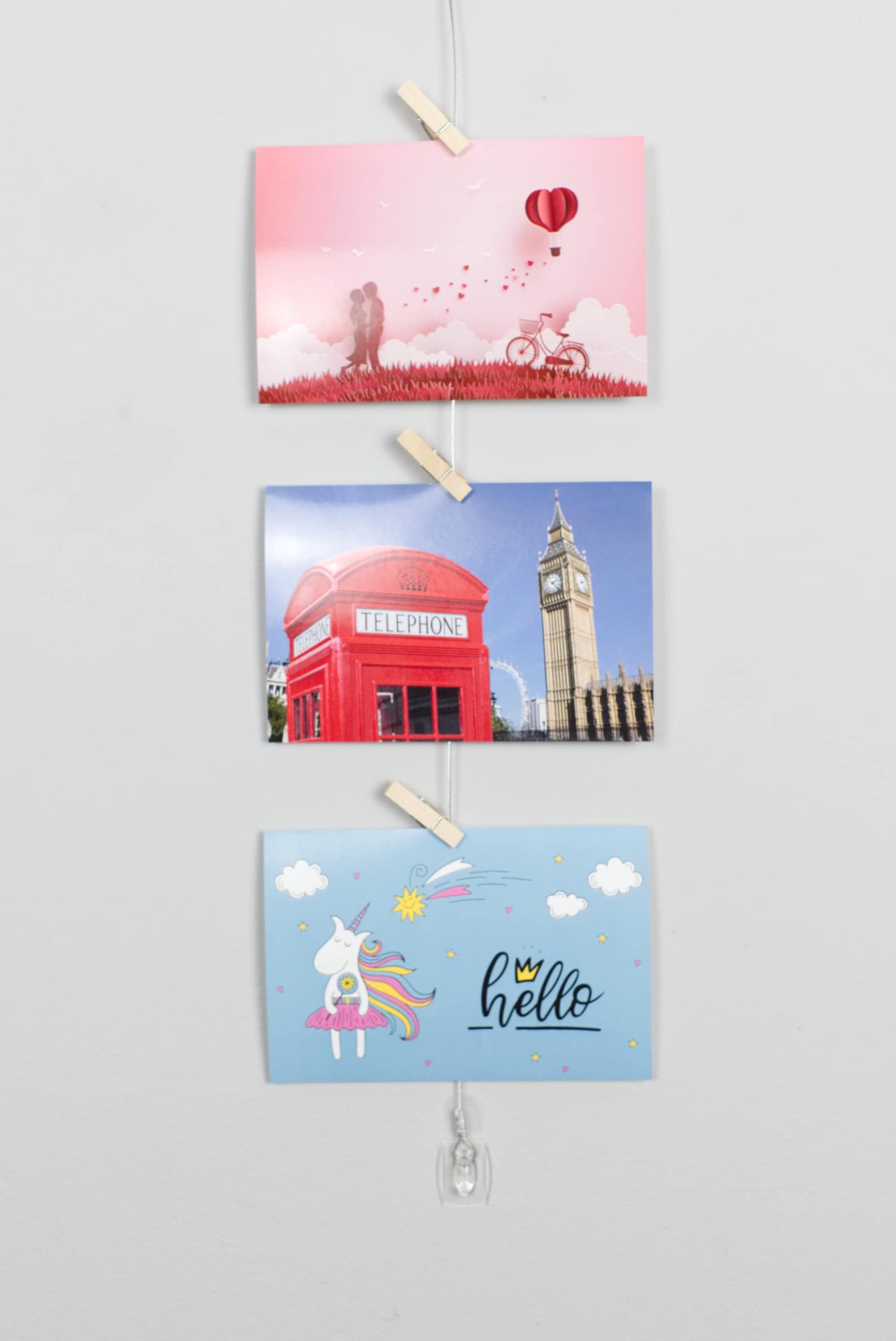 Vertical Cable Photo Display, Home Decor Clothespeg Picture Hanger ...