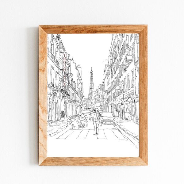 Paris Line Drawing - Etsy