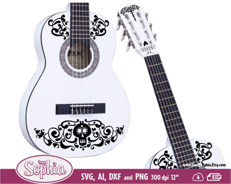Disney Coco movie vector Guitar Ornament Clipart Svg Cutting | Etsy